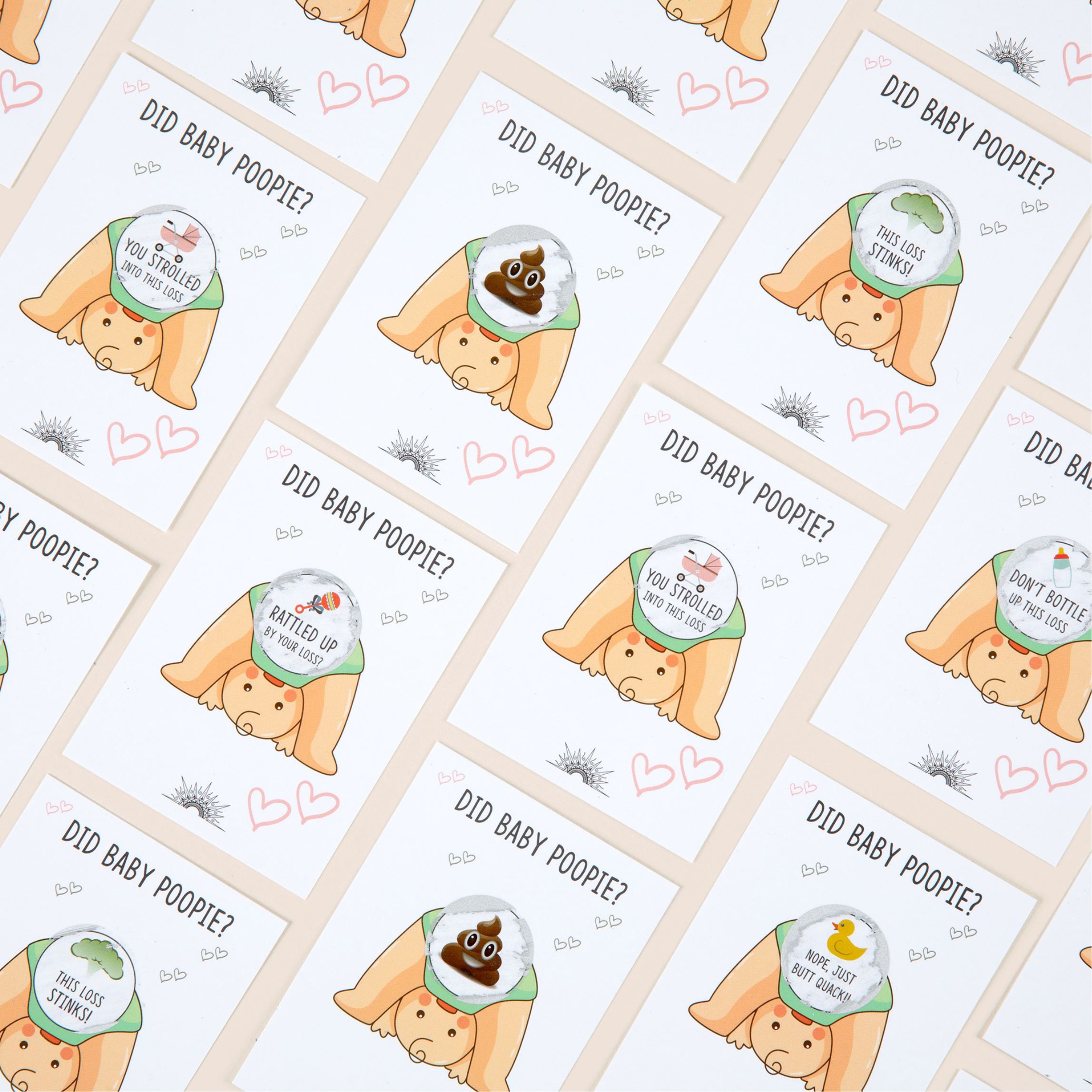 "Did Baby Poopie?"™ - Baby Shower Poop Emoji Scratch-Off Game – CÔTIER ...