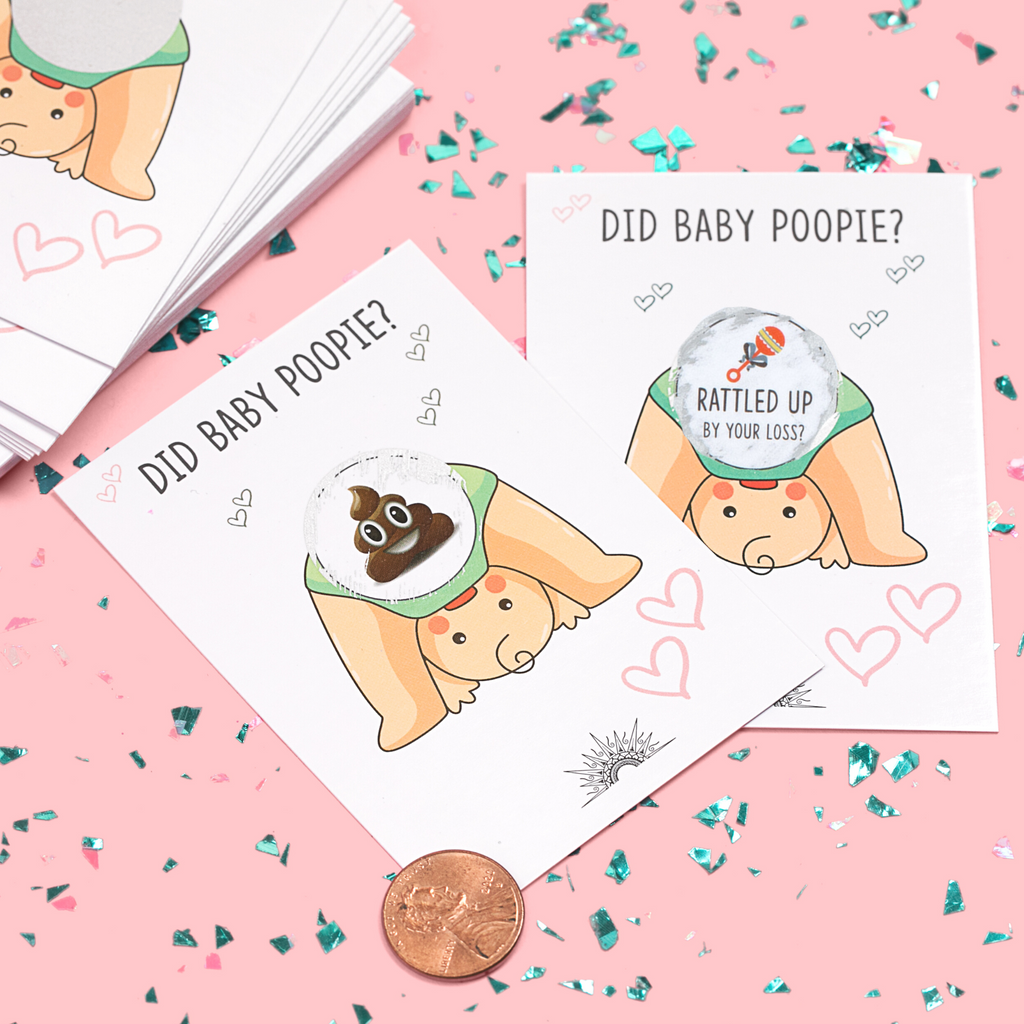 "Did Baby Poopie?"™ - Baby Shower Poop Emoji Scratch-Off Game – CÔTIER ...