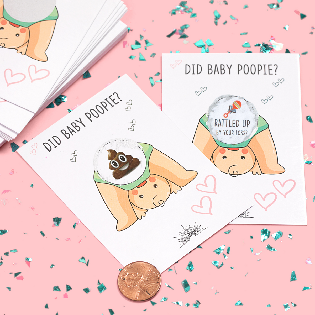 "Did Baby Poopie?"™ - Baby Shower Poop Emoji Scratch-Off Game – CÔTIER ...