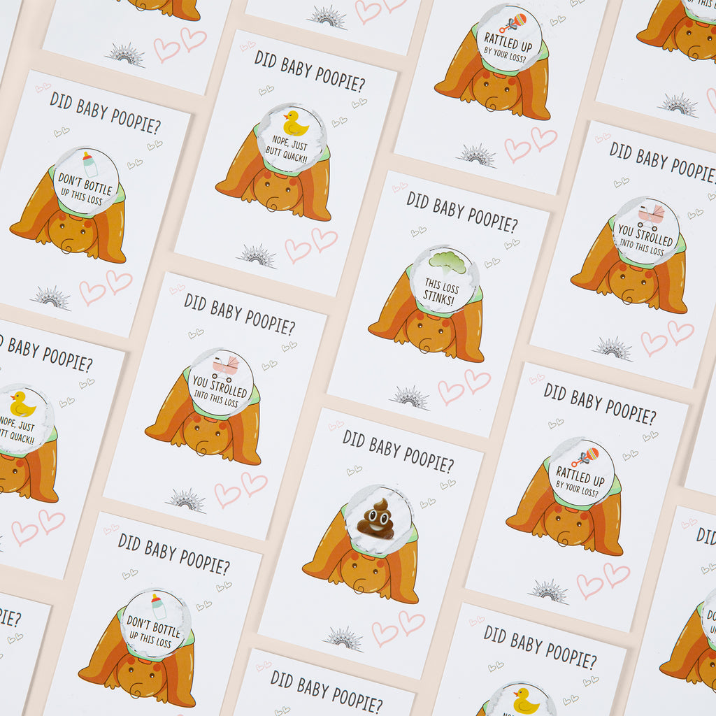 Did Baby Poopie?® Baby Shower Poop Emoji Lottery Game - Brown Baby Edi ...